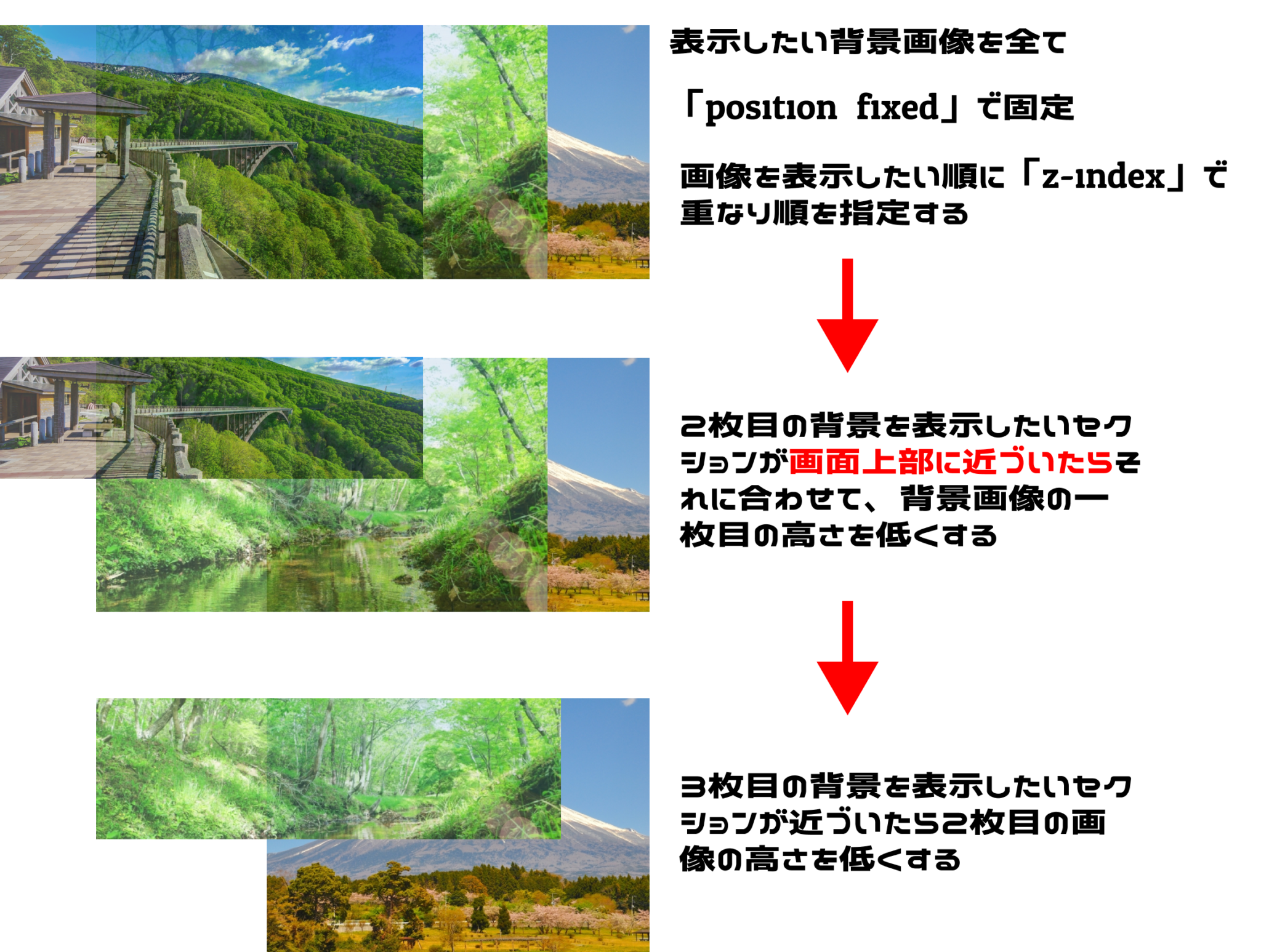 スクロールしても背景を固定して表示するテクニック【background-attachmen】 - WEB制作小ネタ集